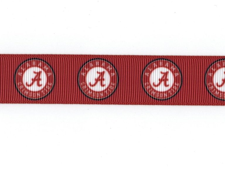 University Of Alabama Crimson Tide 7/8" Grosgrain Ribbon - Ribbon Plus