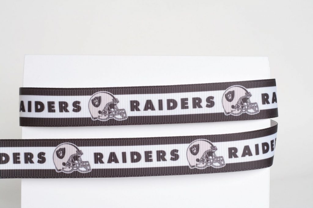 Las Vegas Raiders 7/8" Grosgrain Ribbon - Ribbon Plus