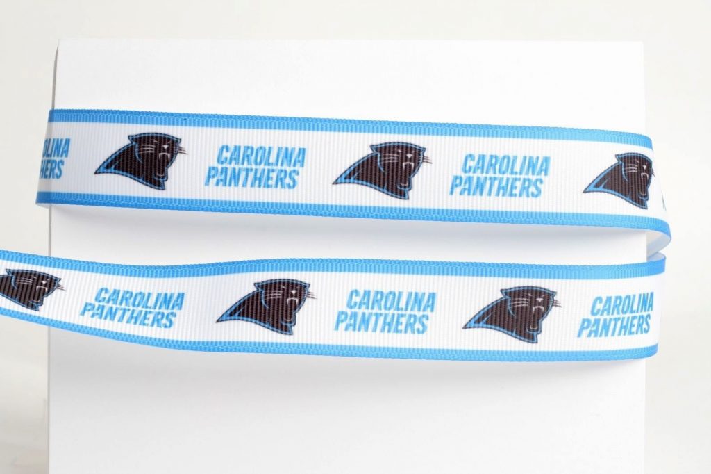 Carolina Panthers 7/8" Grosgrain Ribbon - Ribbon Plus