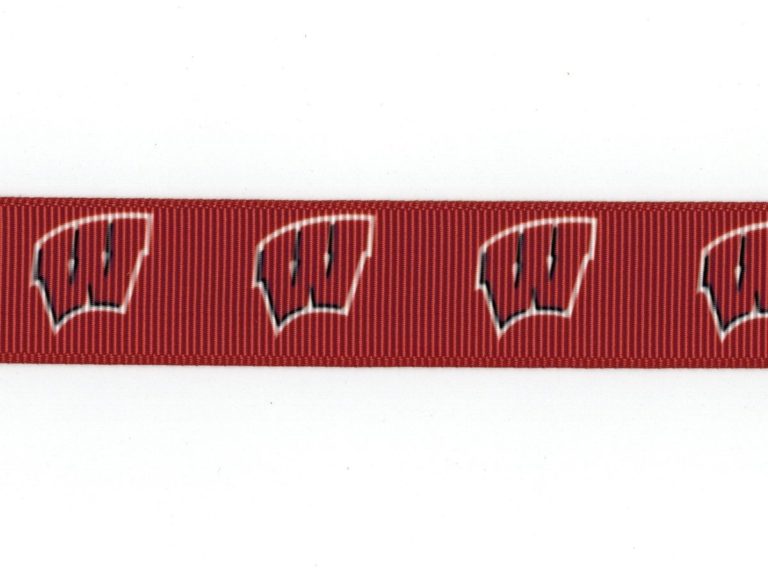 University Of Wisconsin Badgers Football 7/8" Grosgrain Ribbon - Ribbon ...