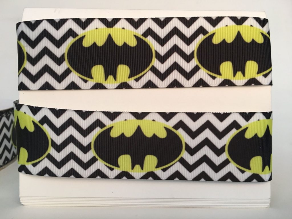 Batman Chevron Superhero 1.5" Grosgrain Ribbon - Ribbon Plus