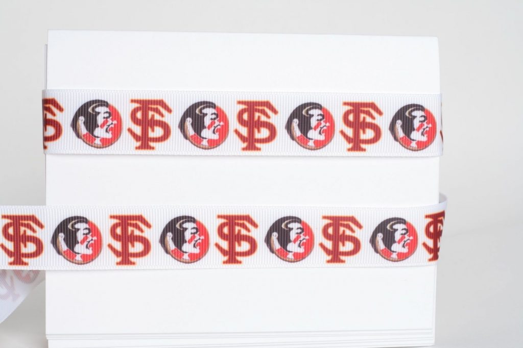 Florida State University FSU Seminoles 7/8" Grosgrain Ribbon - Ribbon Plus