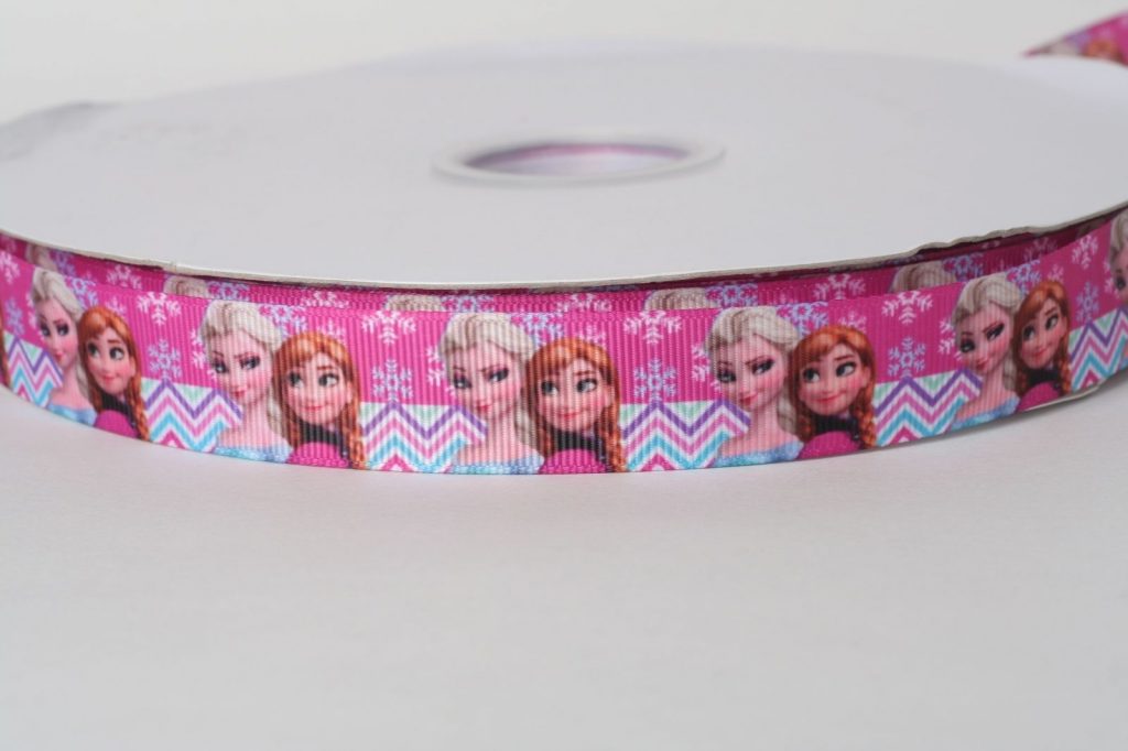 Frozen Elsa Anna Pink 7/8" Grosgrain Ribbon - Ribbon Plus
