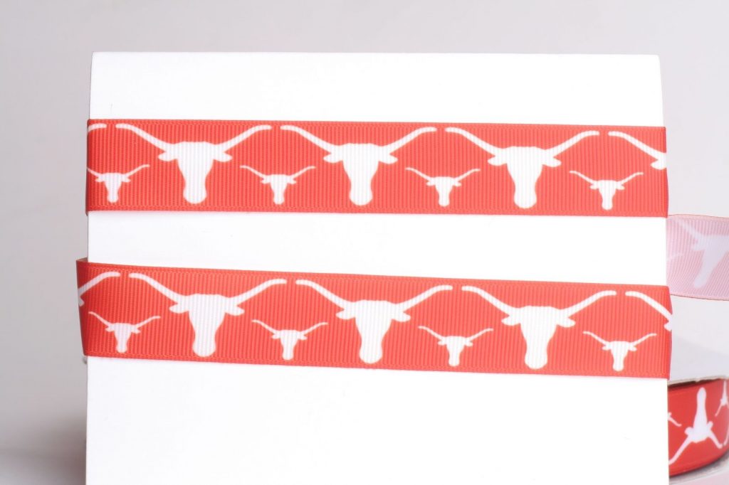 University Of Texas Longhorn 7/8" Grosgrain Ribbon - Ribbon Plus