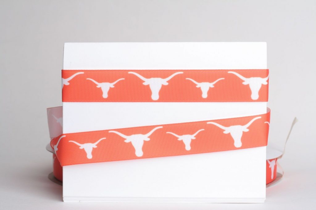 University Of Texas Longhorn 7/8" Grosgrain Ribbon - Ribbon Plus