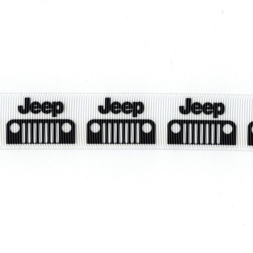 Black Jeep Wrangler With White Background 7/8" Grosgrain Ribbon ...