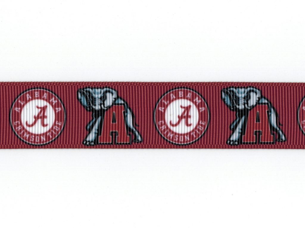 University Of Alabama Crimson Tide 7/8" Grosgrain Ribbon - Ribbon Plus