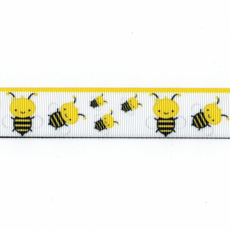 Bumble Bee Bee Happy 7/8" Grosgrain Ribbon - Ribbon Plus