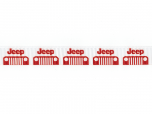 Burgundy Jeep Wrangler With White Background 7/8" Grosgrain Ribbon ...