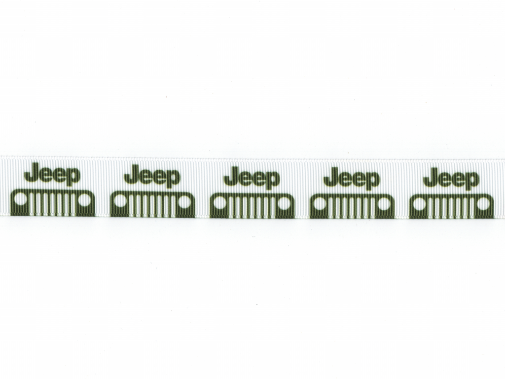 Military Green Jeep Wrangler With White Background 7/8" Grosgrain ...