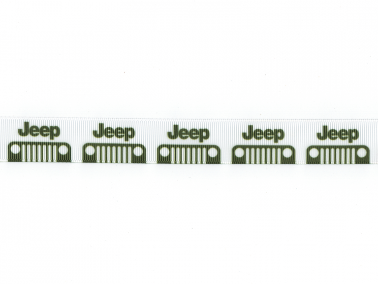 Military Green Jeep Wrangler With White Background 7/8" Grosgrain ...