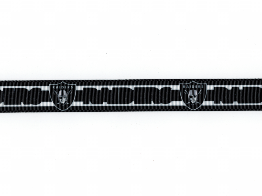 Las Vegas Raiders 7/8" Grosgrain Ribbon - Ribbon Plus