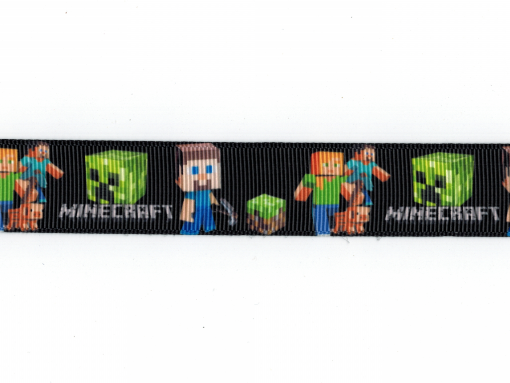 Minecraft 7/8" Grosgrain Ribbon - Ribbon Plus