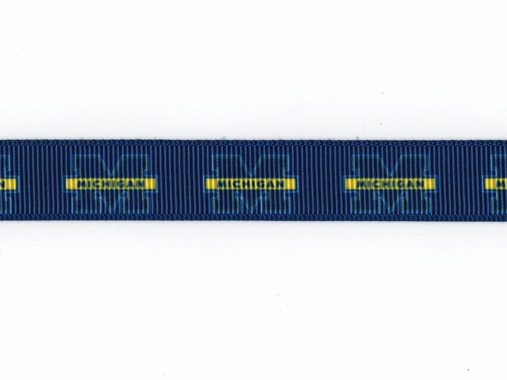 University of Michigan Wolverines 5/8" Grosgrain Ribbon - Ribbon Plus